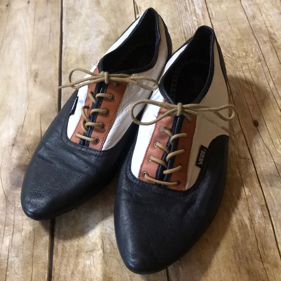 Vans | Shoes | Funky Leather Vans Loafers 95 | Poshmark